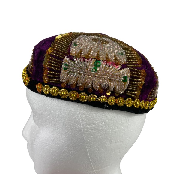 Vintage | Accessories | Vintage Heavily Beaded Sequin Purple Velvet ...